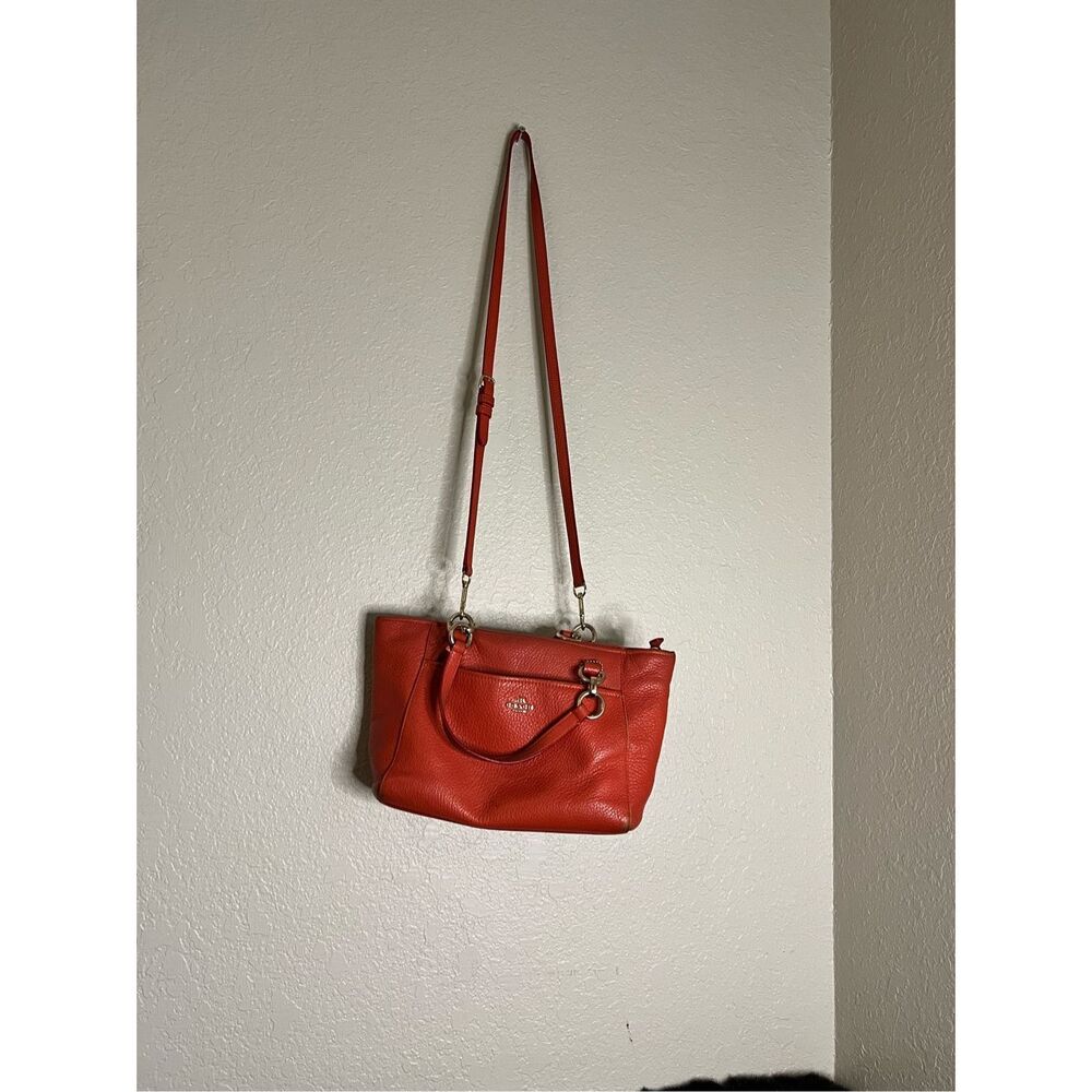 Coach COLETTE Pebbled Leather Satchel Crossbody - Gem